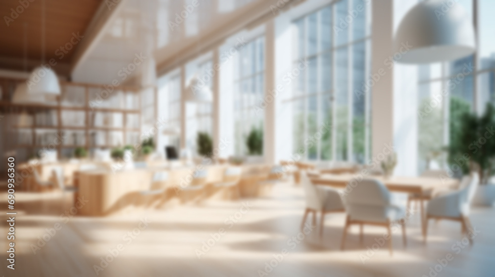 blur background, Light and airy office interior in a blurred background ...
