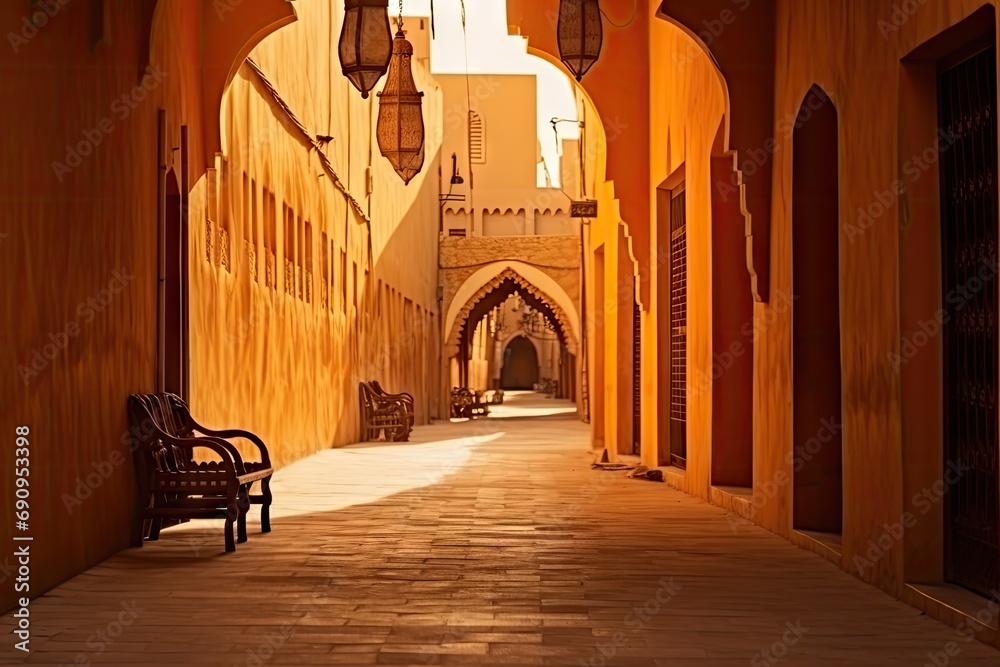 Traditional Arabian Street, Warm Colors, Traditional Historical ...