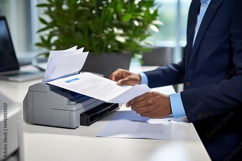 Individual seamlessly managing tasks with an extra hand, Office ...