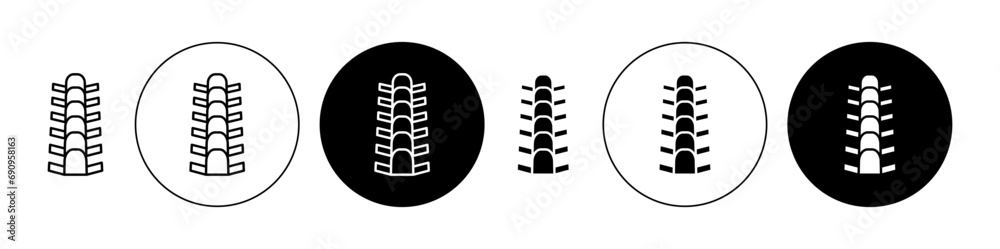 Vetor de Human spine symbol set. Spinal cord backbone suitable for apps ...