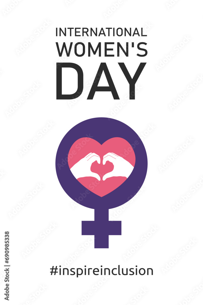International women's day concept poster. Inspire inclusion woman ...