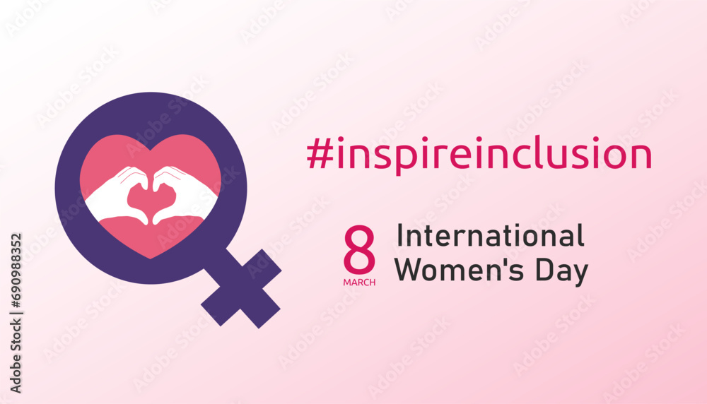 International women's day concept poster. Inspire inclusion woman ...
