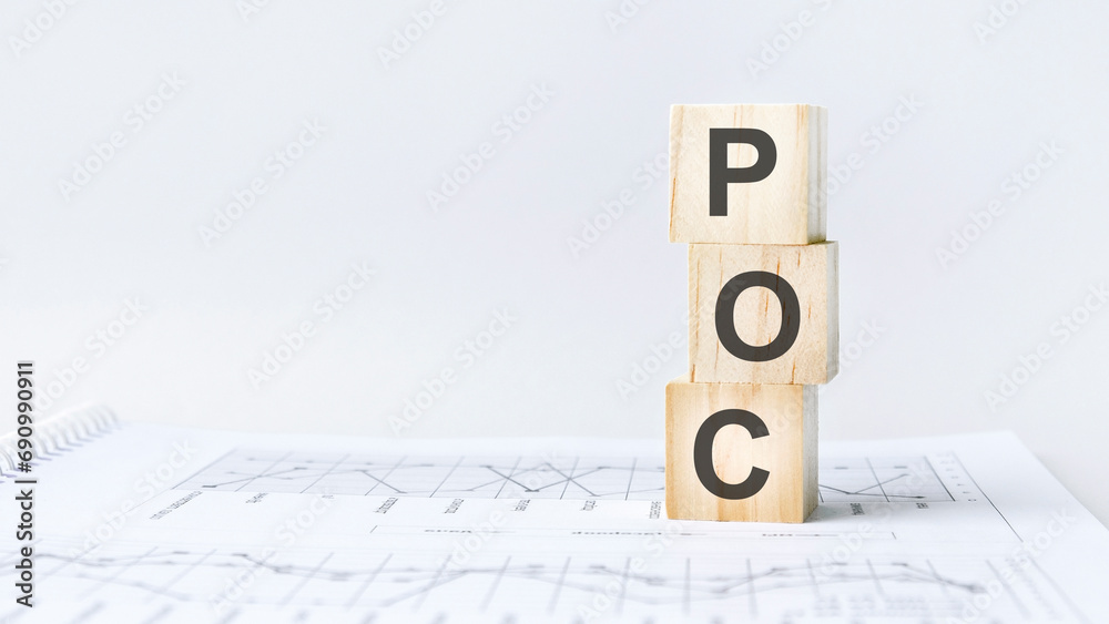 text POC - Proof of Concept - acronym concept on cubes and diagrams on ...