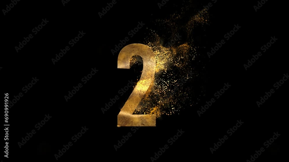 Golden number 2 from particles, numbering, two, golden numbers, alpha ...