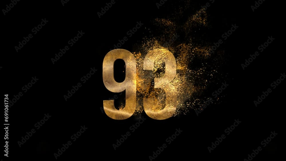 Golden number 93 from particles, numbering, ninety three, golden ...