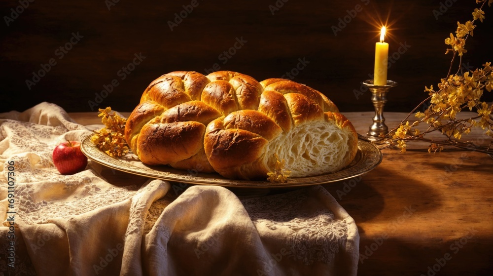 Set on a vintage tray, a freshly baked Butchy Brioche,a pinch of pearl ...