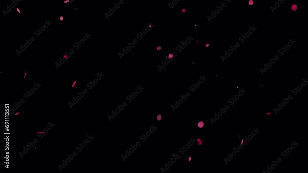 4K Sakura petals falling with alpha channel for overlays, Also good ...