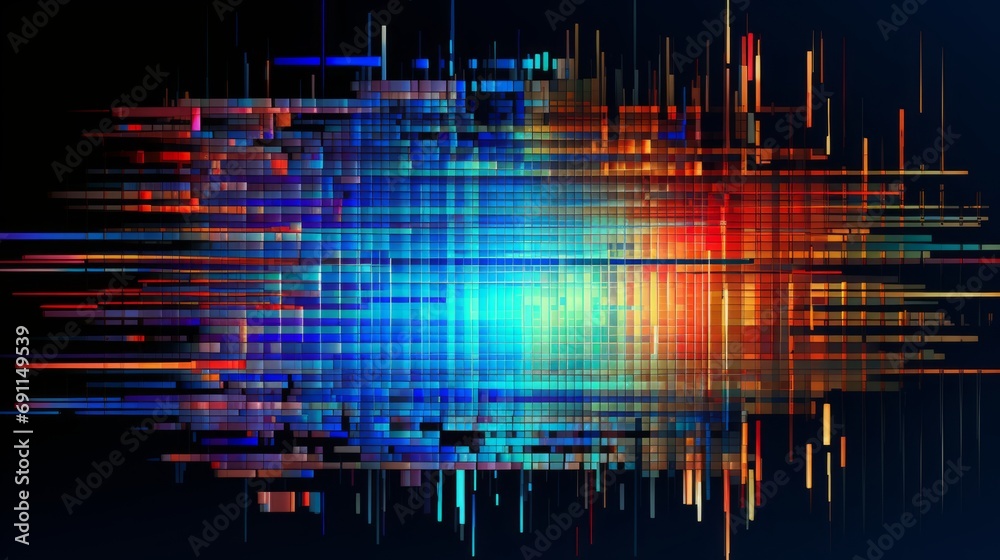digital glitch frame: abstract display error background with screen ...