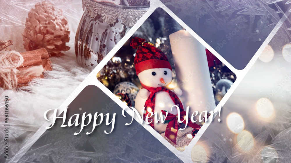 Multiframe Christmas Slideshow 3D template contains 20 placeholders and ...