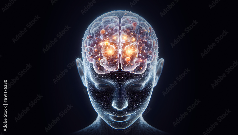Brain's inner workings. X-ray version. Stock Photo | Adobe Stock Brain's inner workings. X-ray version. Stock Photo | Adobe Stock