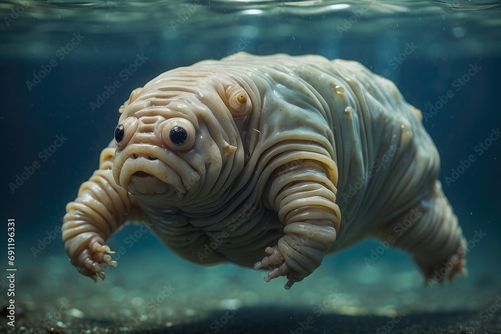 microscopic water bear called tardigrade in its fluid environment Stock ...