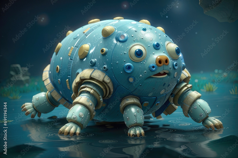 microscopic water bear called tardigrade in its fluid environment Stock ...