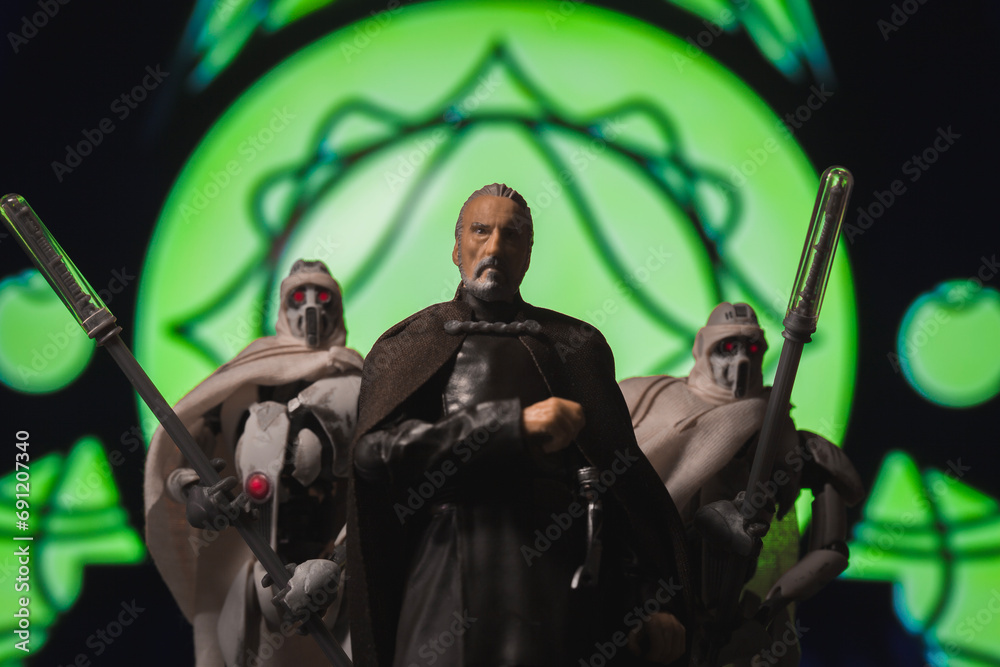 NEW YORK, USA: DEC 29 2023 - Star Wars the Clone Wars Sith lord Count ...