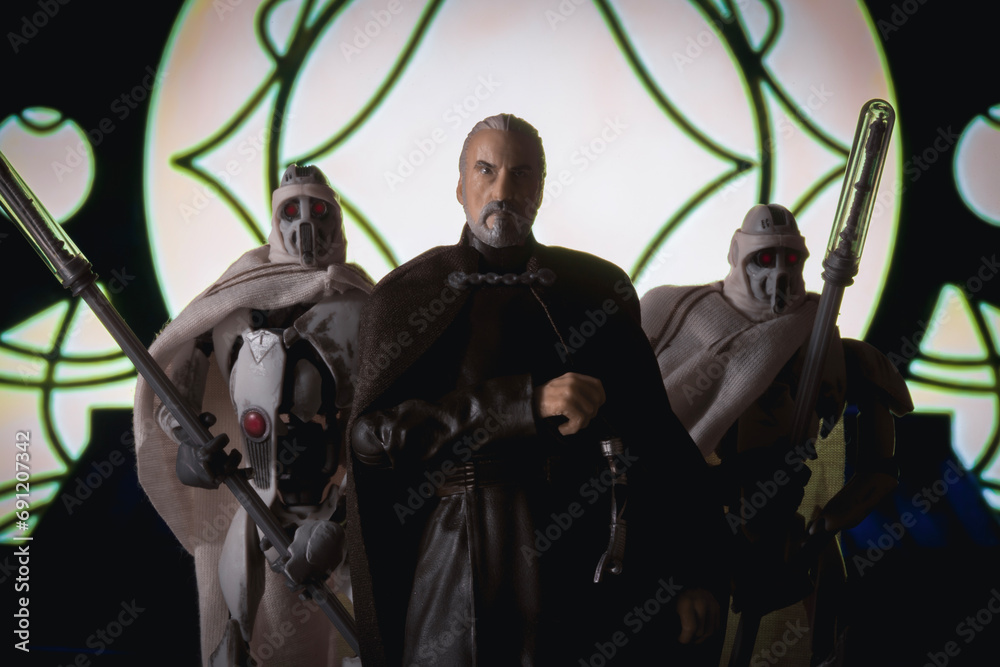 NEW YORK, USA: DEC 29 2023 - Star Wars the Clone Wars Sith lord Count ...
