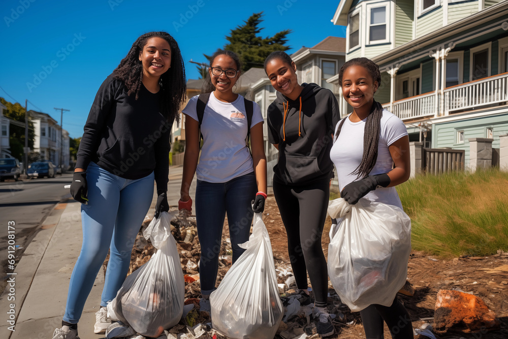 Youth organizing neighborhood clean-up drives, leaving room for ...