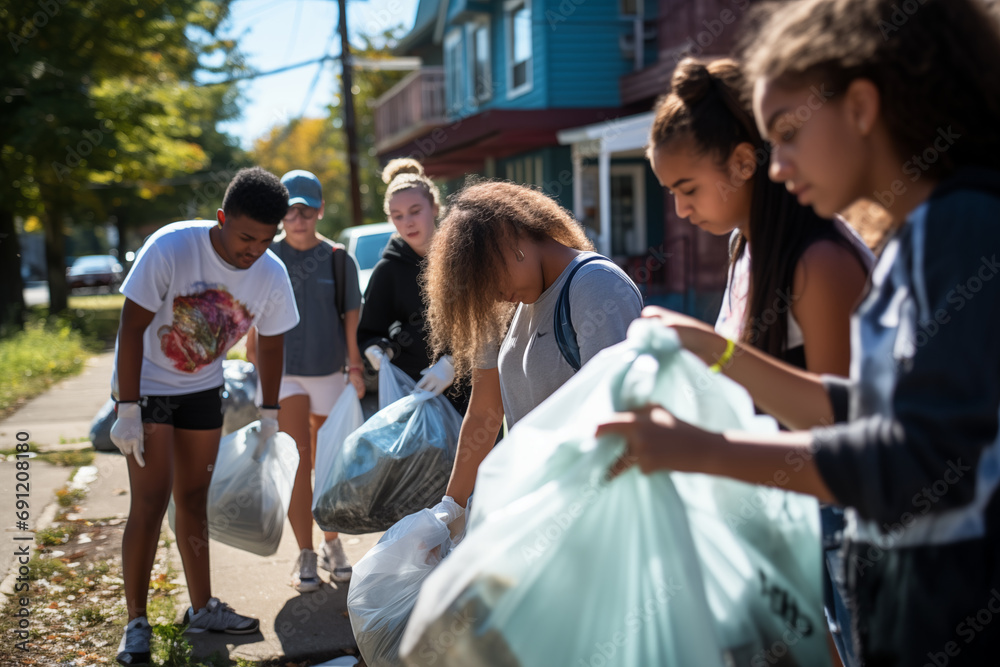 Youth organizing neighborhood clean-up drives, leaving room for ...