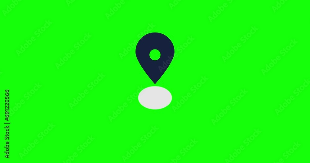 Round Geo Map Direction Location Pin animated. Animated icon of a ...