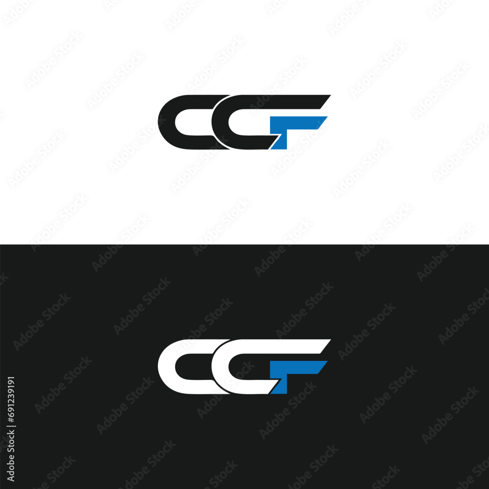 CCF logo. C C F design. White CCF letter. CCF, C C F letter logo design ...