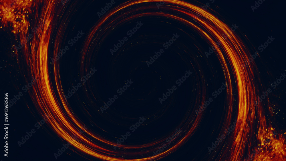 Sparks swirl. Hot frame. Flame swirl. Orange red color glowing vortex ...