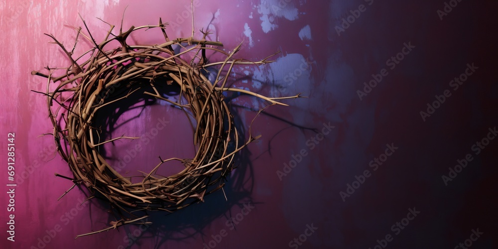 Crucifixion and Resurrection. Passion of Christ. Crown of thorns. Top ...