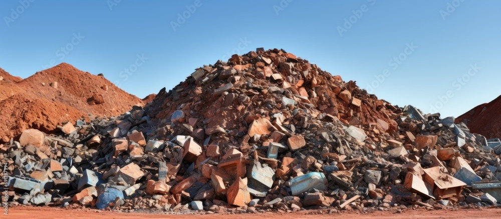 Huge mound of copper mine waste Stock Photo | Adobe Stock