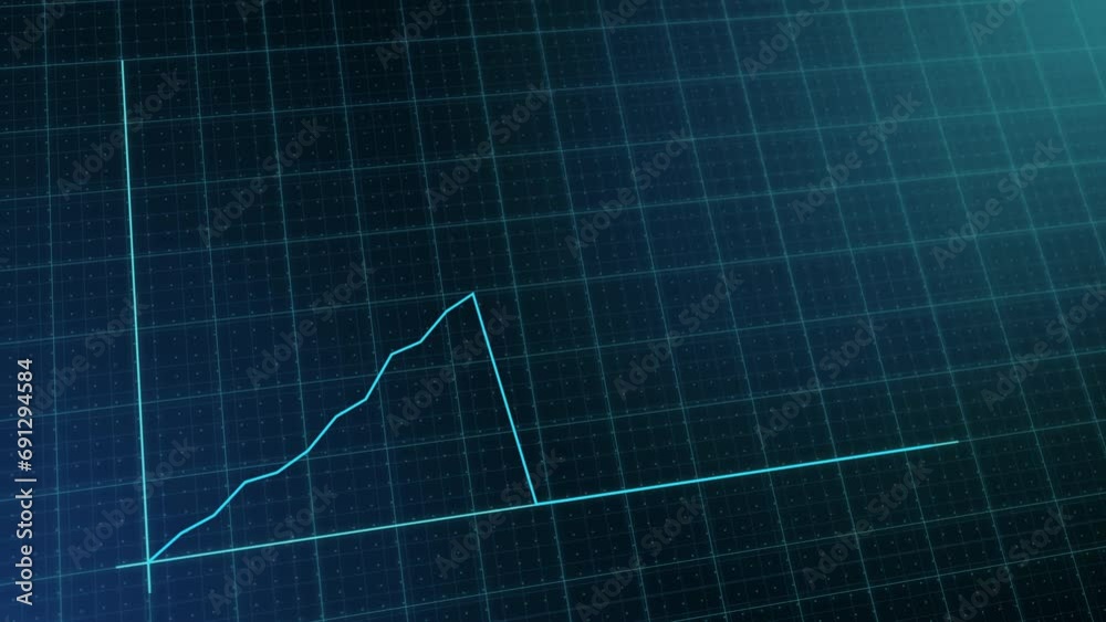 Digital line chart with growing business concept. Hi-tech style ...