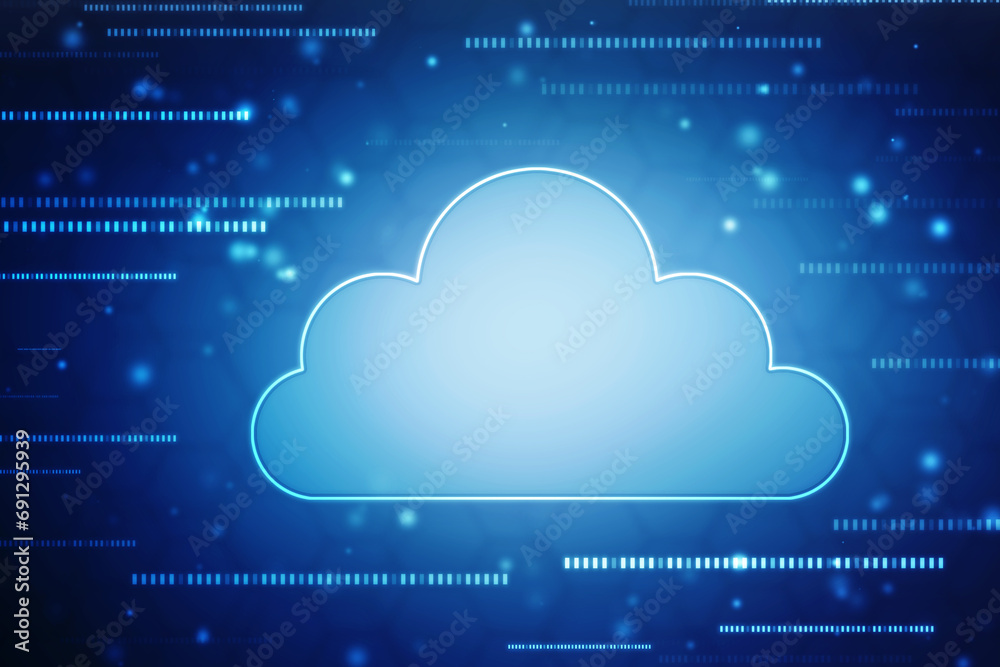 Cloud Computing Concept Background, Cyber Security, Future Technology, Digital Data Network ...