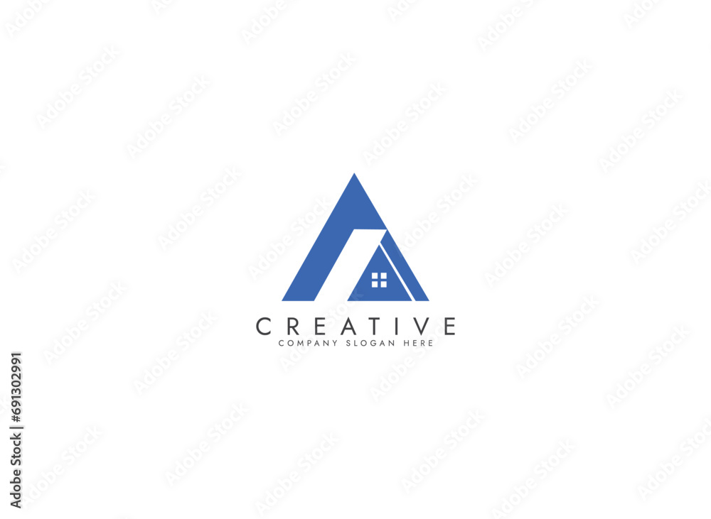 Letter A construction logo home logo Real Estate Building Logo tempate ...