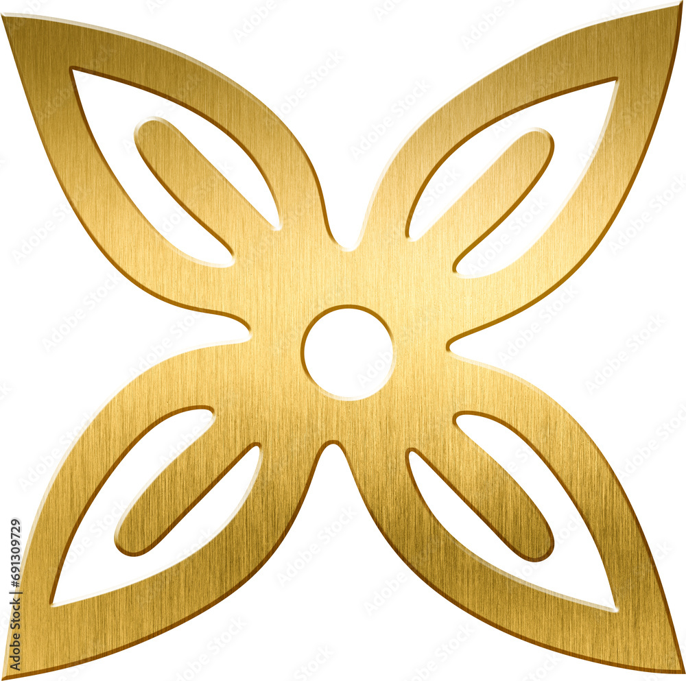 Nkuma Kese (Great Pith) in Gold - Ghanaian Adinkra Symbol of Importance ...