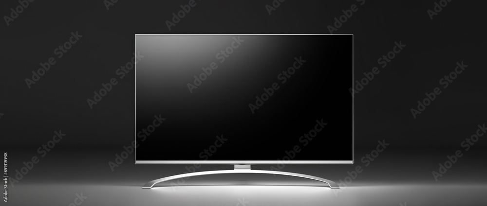 isolated flat or curved television tv set screen background in the ...