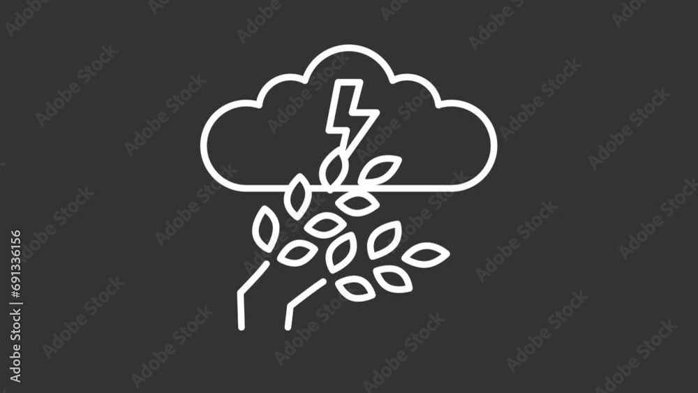 Adverse weather white line animation. Effects of climate change on ...