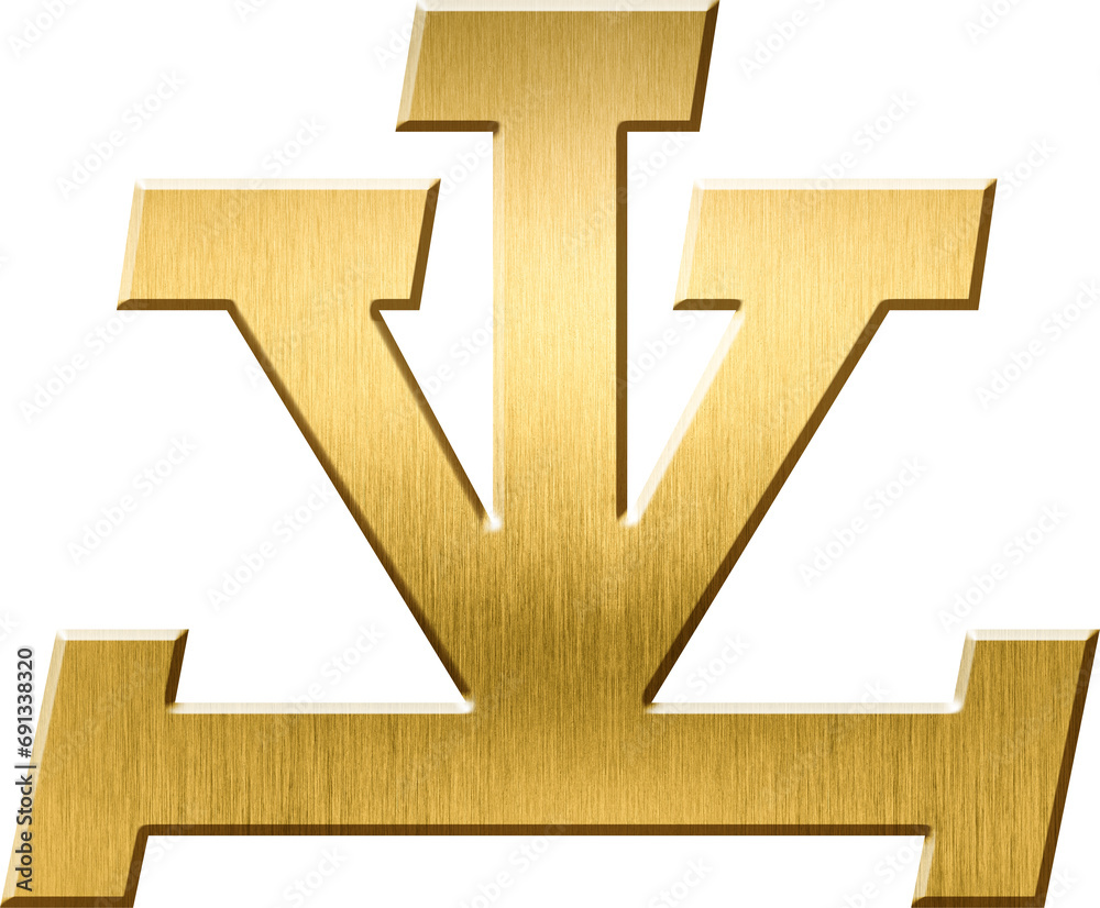 Vitriol of Cobalt Alchemical Symbol in Gold - Representing Depth ...