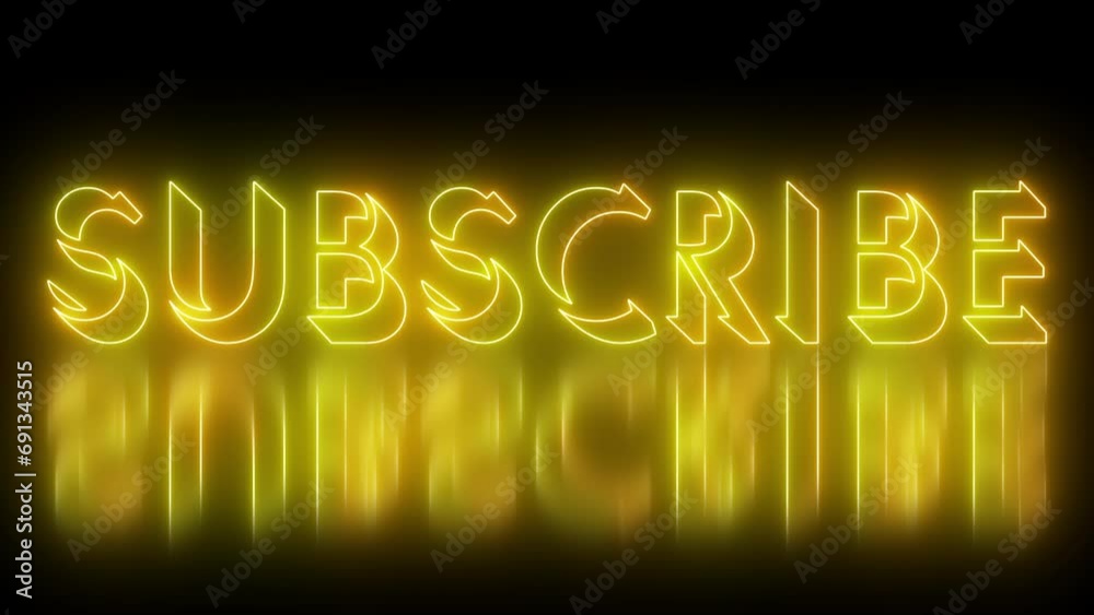 Vidéo Stock Subscribe neon glowing text animation in 4K. Neon-colored ... Vidéo Stock Subscribe neon glowing text animation in 4K. Neon-colored ...