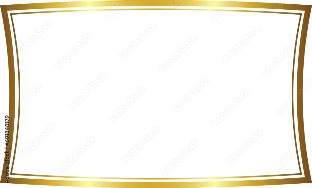 Rectangle Frame Gold picture frame luxury golden frame gold border ...