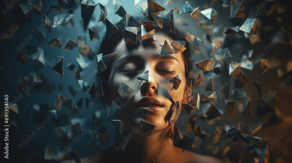 Intense and complex emotions are depicted through the abstraction of a ...