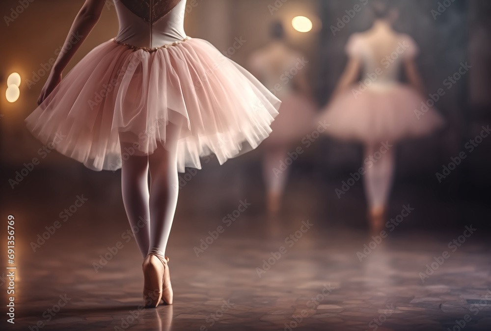 Professional ballerina on pointe shoe dancer stock photo, in the style ...