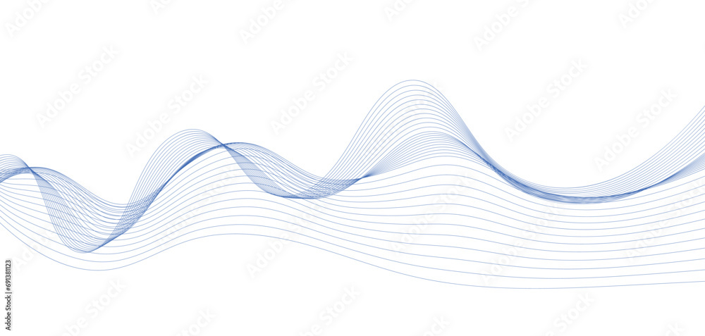 wave curvy line design elements with minimal texture. abstract ...