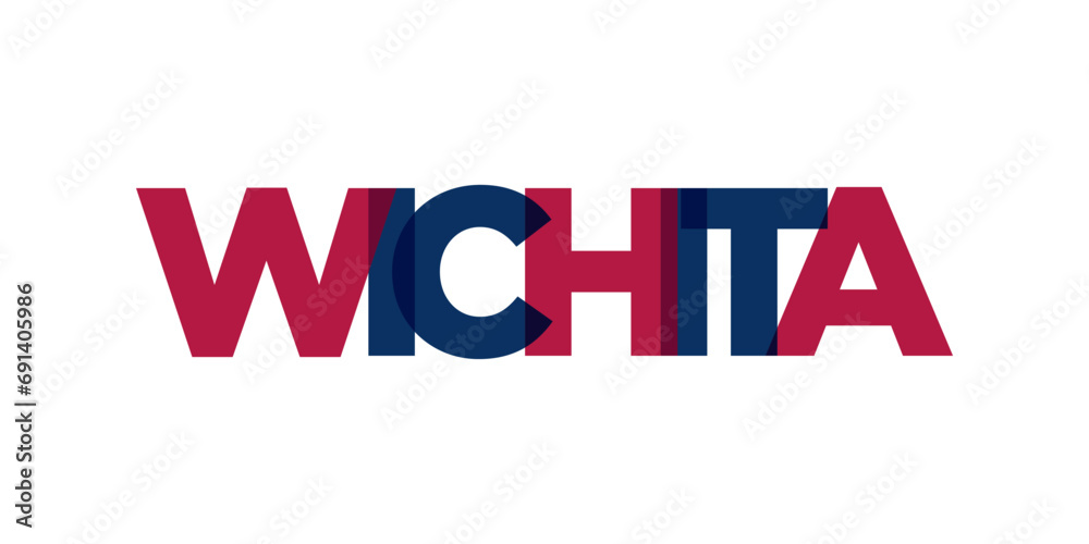 Wichita, Kansas, USA typography slogan design. America logo with ...