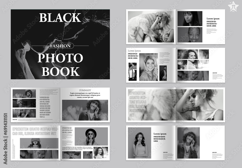Simple Photo Book Layout Stock Template | Adobe Stock