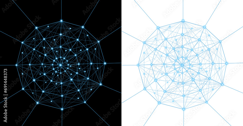 network spider web with dot light futuristic technology concept with ...