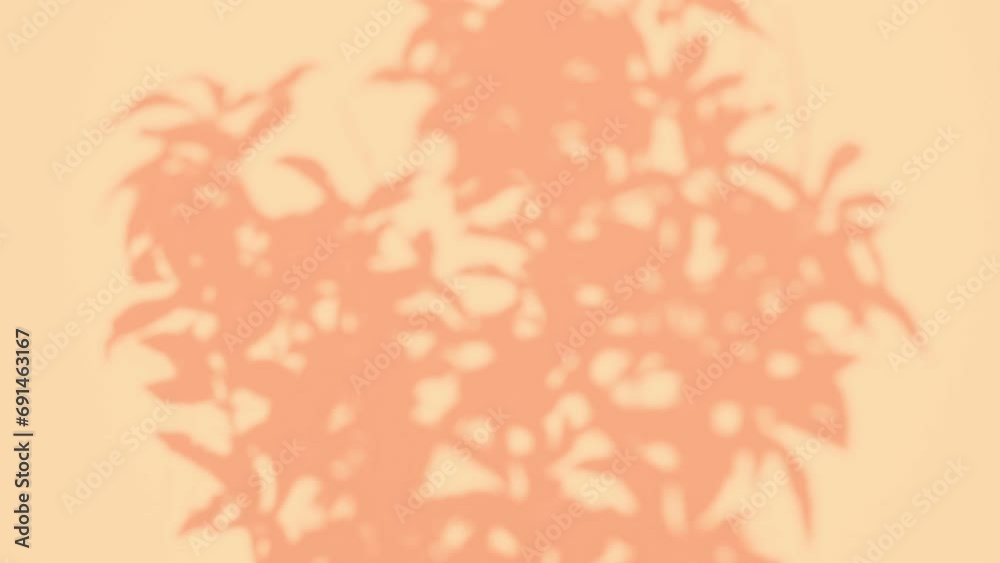 Tree Branch Abstract Silhouette. Floral Peach Fuzz Colored Wall ...