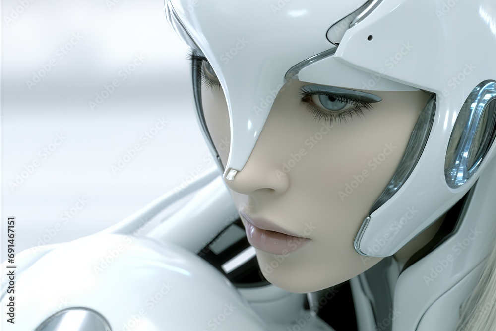 Elegantly Designed Female Robot Assistant. A Perfect Blend of Beauty ...