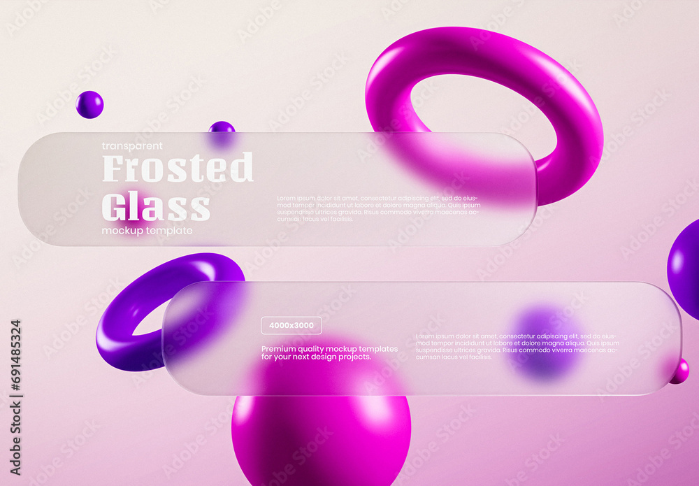 Frosted Glass Chat Box Mockup Stock Template | Adobe Stock