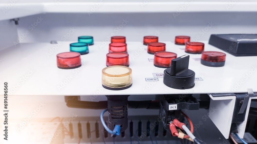 Power Electrical panel display with indicator light and switching ...