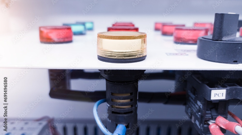 Power Electrical panel display with indicator light and switching ...