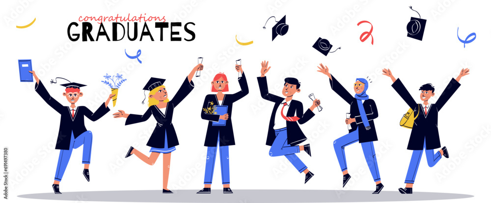 graduation celebration. graduation background. graduation ceremony ...