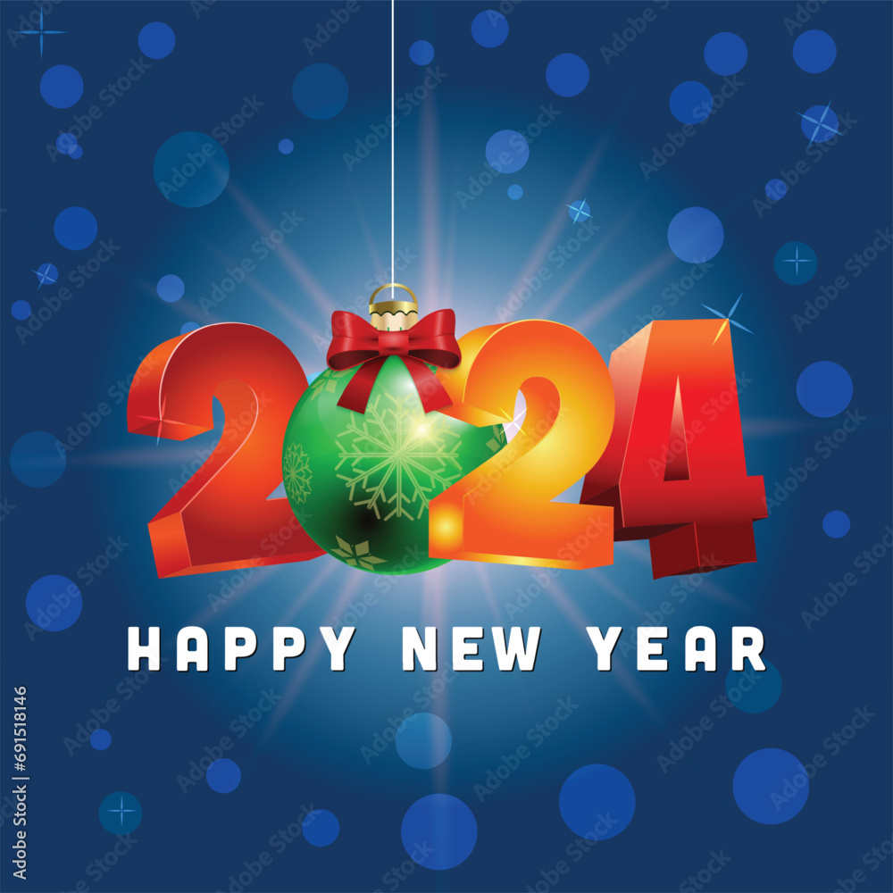 Yeni Yılınız kutlu Olsun. 2024 Translate: Happy new year 2024 design ...