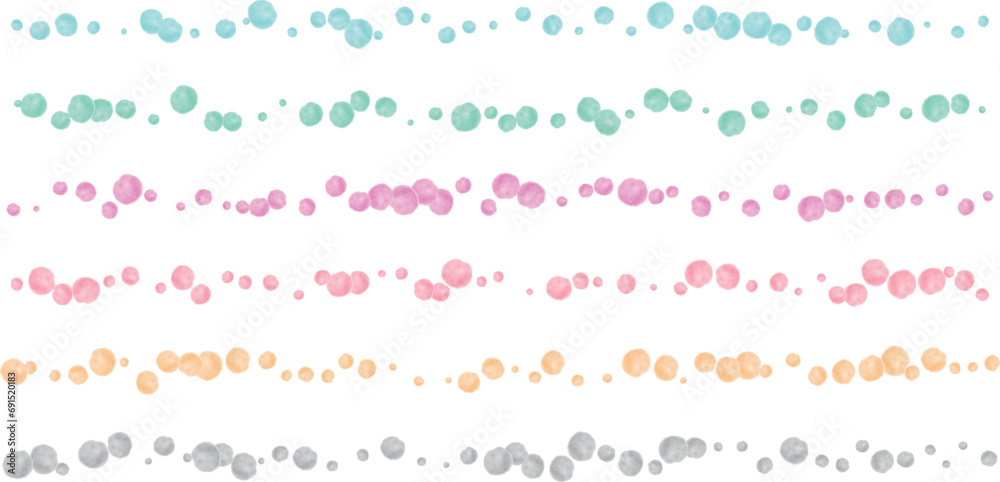 Hand-drawn connected polka dots lines. Vector illustration isolated on ...