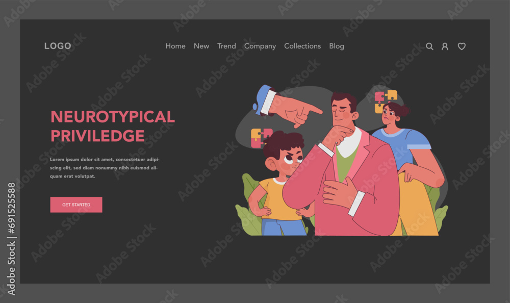 Neurotypical concept. Visual journey into cognitive processes and ...