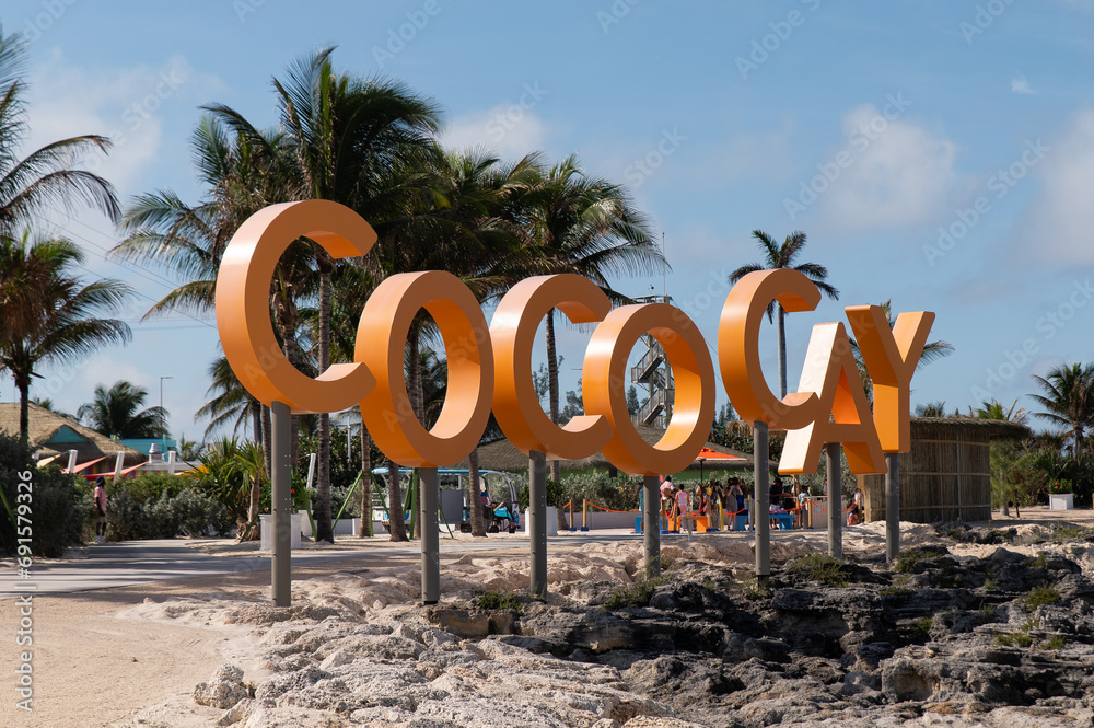 CocoCay sign at one of Royal Caribbean's destinations called Perfect ...